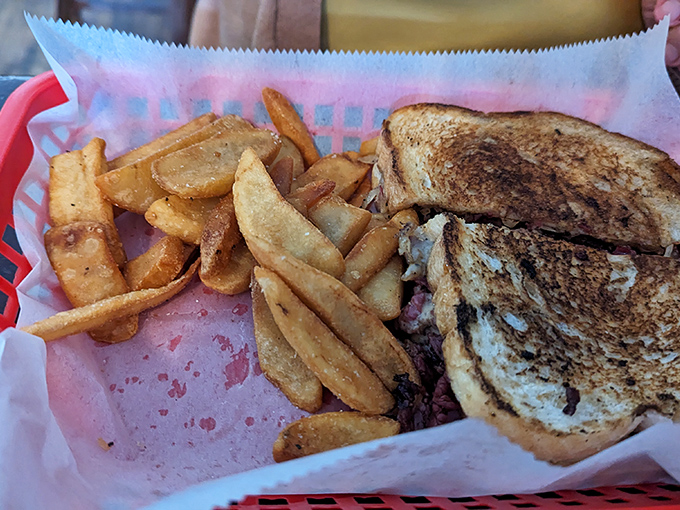 The Reuben that launched a thousand cravings! Layers of corned beef, sauerkraut, and melty cheese create a sandwich worthy of its own ballad.