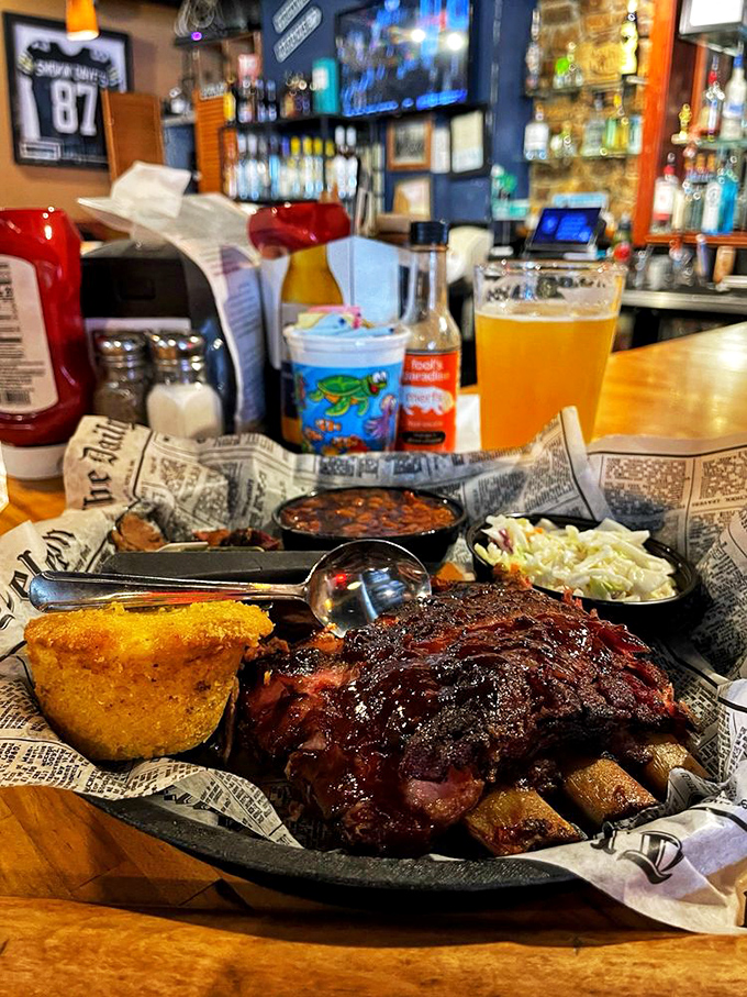 Barbecue bliss on a plate! This rib set is a symphony of flavors that'll have you humming "Sweet Home Alabama" between bites.