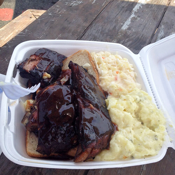 Ribs and potato salad: a classic duo that's more iconic than Batman and Robin, and infinitely more satisfying.