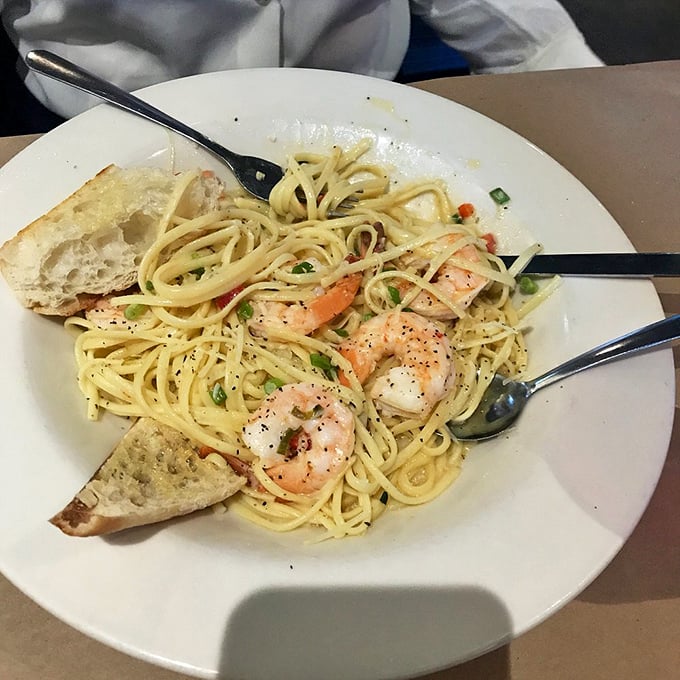 Shrimp pasta that would make an Italian nonna weep with joy. A tangle of perfectly cooked noodles embracing plump, juicy shrimp.