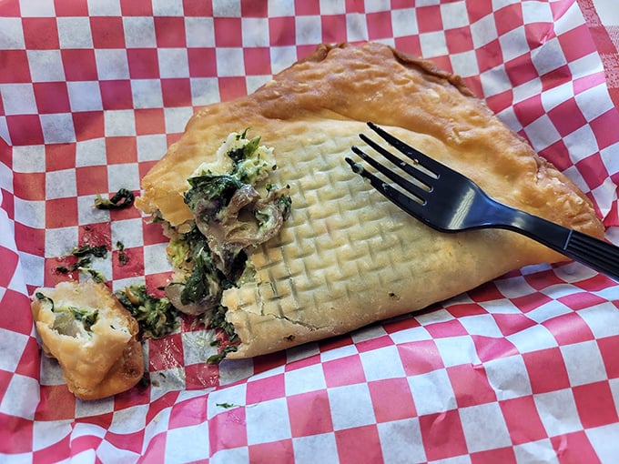 Who said vegetables can't be indulgent? This spinach and mushroom fried pie is like a warm, flaky hug for your taste buds.