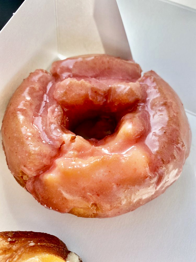 Pretty in pink and oh-so-sweet! This strawberry old fashioned donut is giving me flashbacks to my first crush &ndash; irresistible and gone too soon.