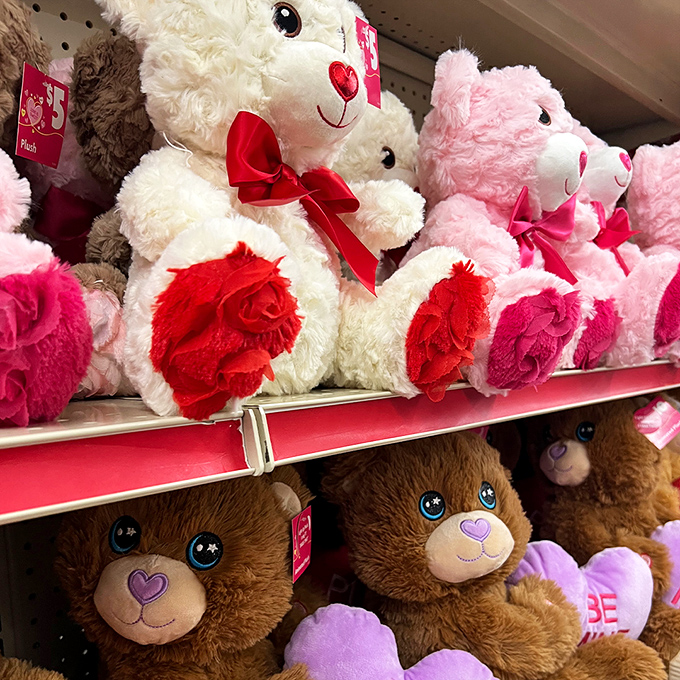 Teddy bear diplomacy at its finest. These plush ambassadors of comfort are priced so reasonably, you might adopt the whole shelf.