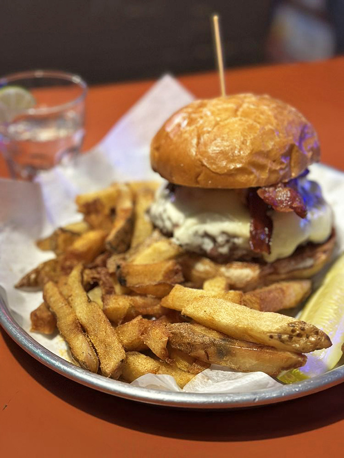 The Johnny Burger: where bacon meets bleu cheese in a flavor explosion that'll make your taste buds do a happy dance.