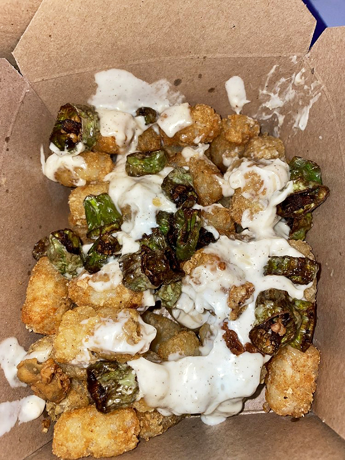 Tater tot nirvana! These vegan cheezy tots are like a party in your mouth, where everyone's invited &ndash; even your arteries.