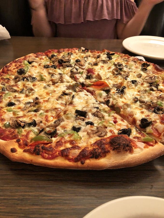Who knew vegetables could party this hard? This veggie special is the Woodstock of pizza toppings.