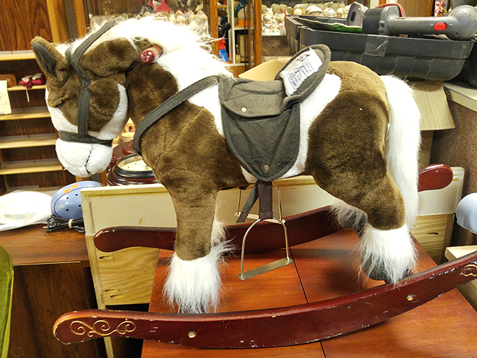 Giddy up, pardner! This vintage rocking horse is ready to gallop straight into your heart &ndash; and maybe your living room.