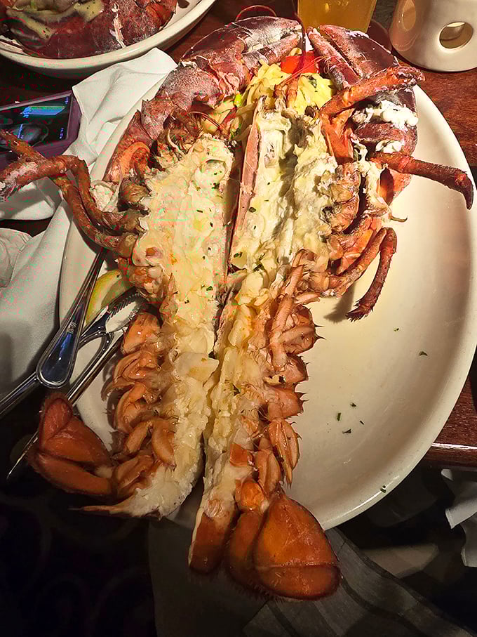 The seafood equivalent of "go big or go home." This whole lobster is dressed to impress, complete with a butter bath fit for royalty.