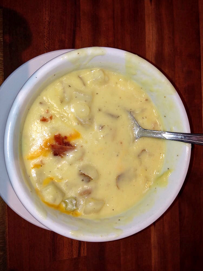 This baked potato soup is basically a liquid hug in a bowl. Comfort food in its most efficient delivery system.