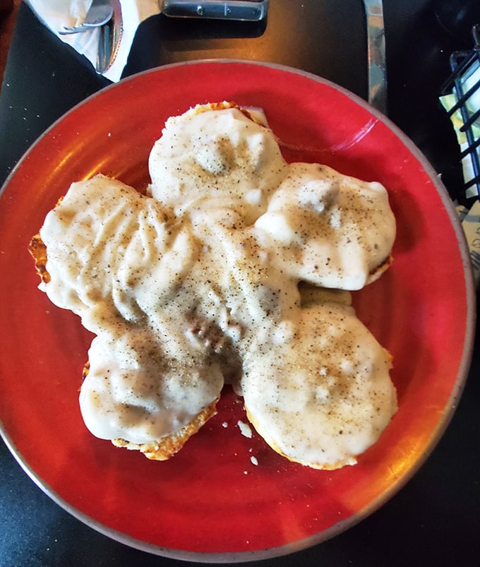 These biscuits are so light, they might float away if not anchored down by that heavenly gravy. A true Southern delicacy that puts ordinary bread to shame.