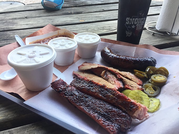 Brisket so tender, it practically slices itself. That bark is darker than a moonless night and twice as mysterious.
