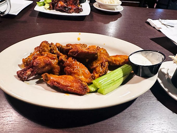 Wing nirvana achieved! This platter of crispy, saucy goodness is what dreams (and slight guilt) are made of. Diet? What diet?