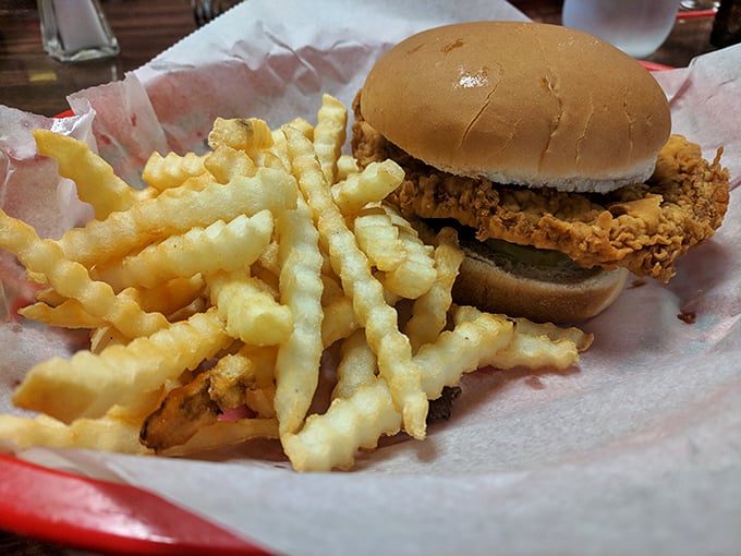The dynamic duo of diner delights! This burger and fries combo is ready to swoop in and save you from hunger pangs.