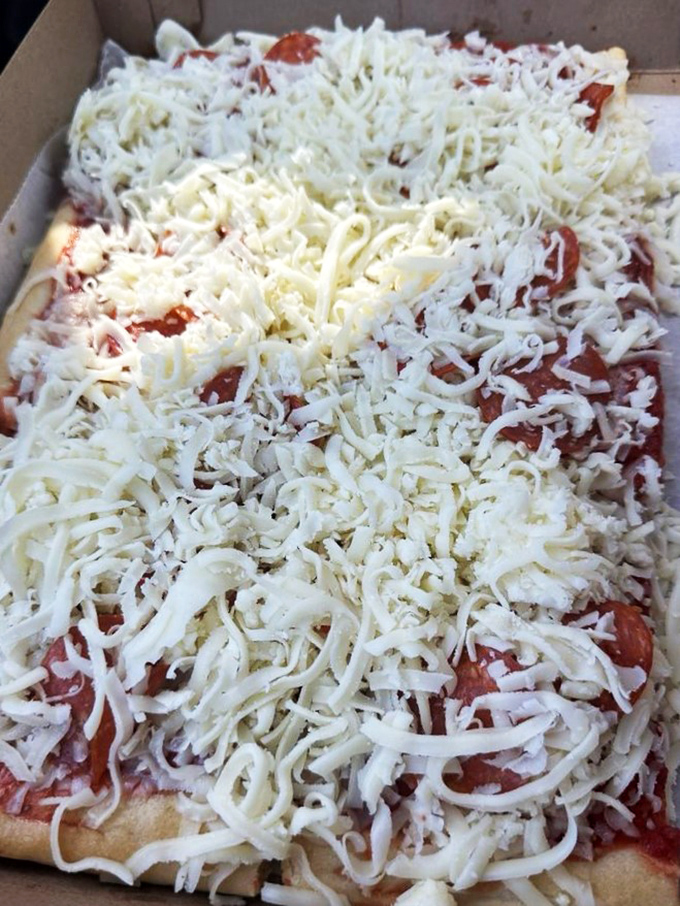 Cheese, glorious cheese! This pie looks like it's wearing a cozy, gooey blanket of dairy delight.