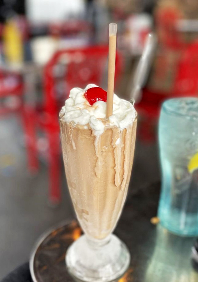 "Chocolate lovers, rejoice! This shake is so decadent, it might just make you break into song like a 1950s musical."