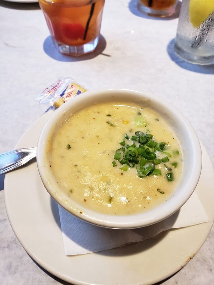Chowder champions, unite! This bowl of liquid gold is so good, it might just make you consider a career change to professional soup taster.