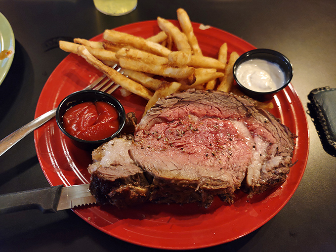 The prime rib and fries combo: proof that sometimes the simplest pleasures in life are the best. It's like a hug for your stomach.
