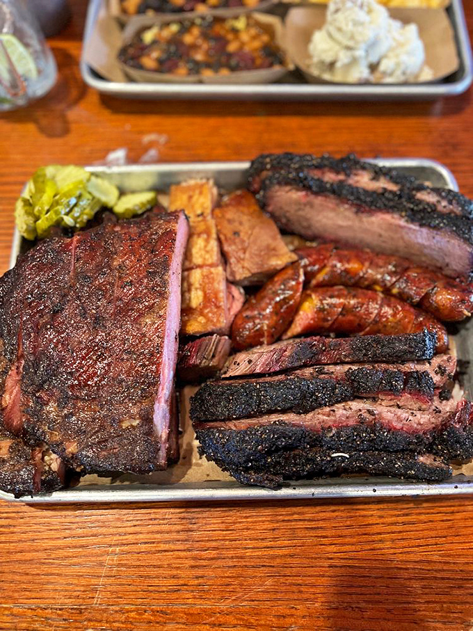 Meat lover's dream or cardiac surgeon's nightmare? Either way, this BBQ platter is a flavor explosion waiting to happen.