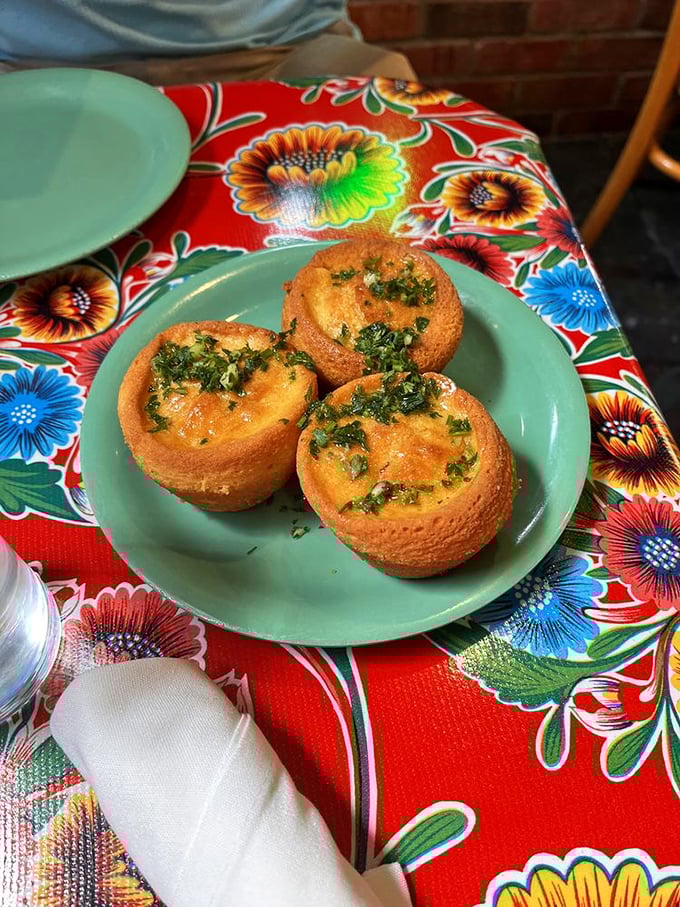 "Cornbread or gold nuggets? You be the judge!" These golden orbs of deliciousness are the perfect blend of crispy and fluffy. Butter, meet your soulmate.