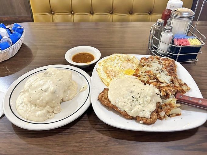 The breakfast platter to end all breakfast platters! It's a flavor fiesta that'll have you planning your next visit before you've finished your first bite.