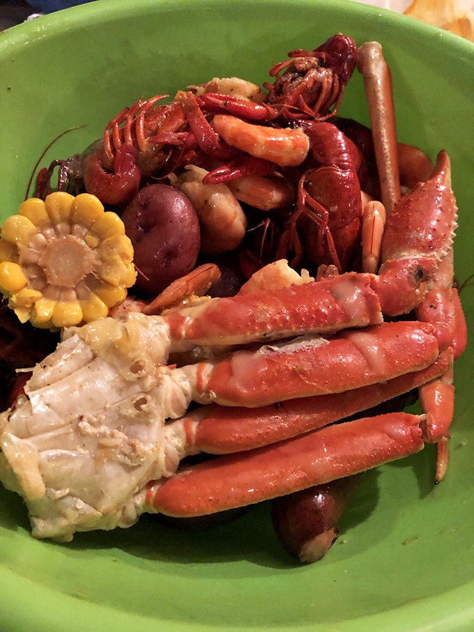 The "Crabby Plate" &ndash; where crab legs, crawfish, and corn unite in a symphony of flavors. It's like an edible Mardi Gras for your mouth!