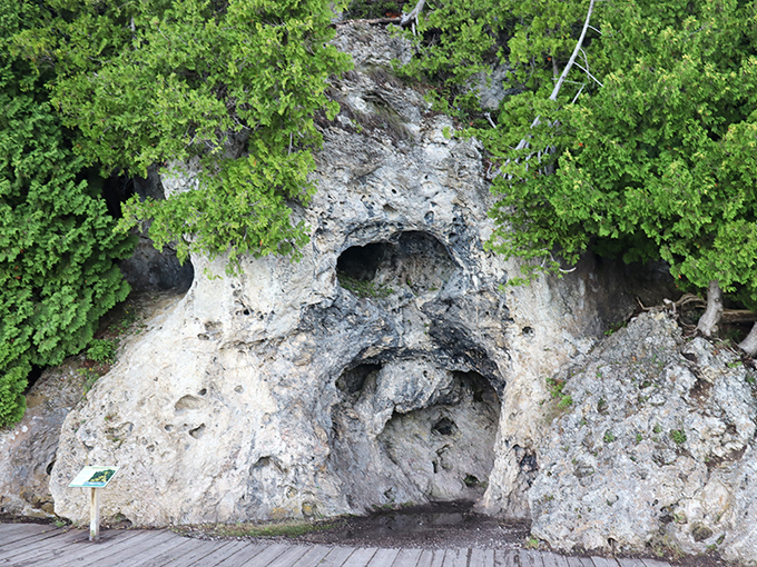 Mother Nature's attempt at modern art: The Devil's Kitchen. Proof that even geological formations can have a sense of humor.