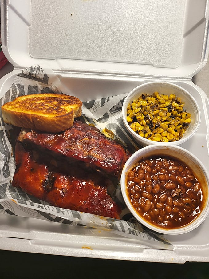 Half a rack, but a full flavor experience. These ribs aren't just fall-off-the-bone tender; they're practically levitating off the plate with deliciousness.