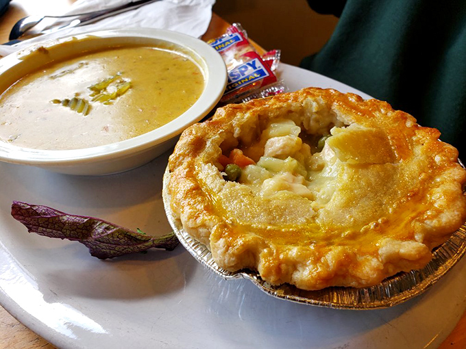 Comfort food alert! This pot pie is so homey, it might just tuck you in after dinner.