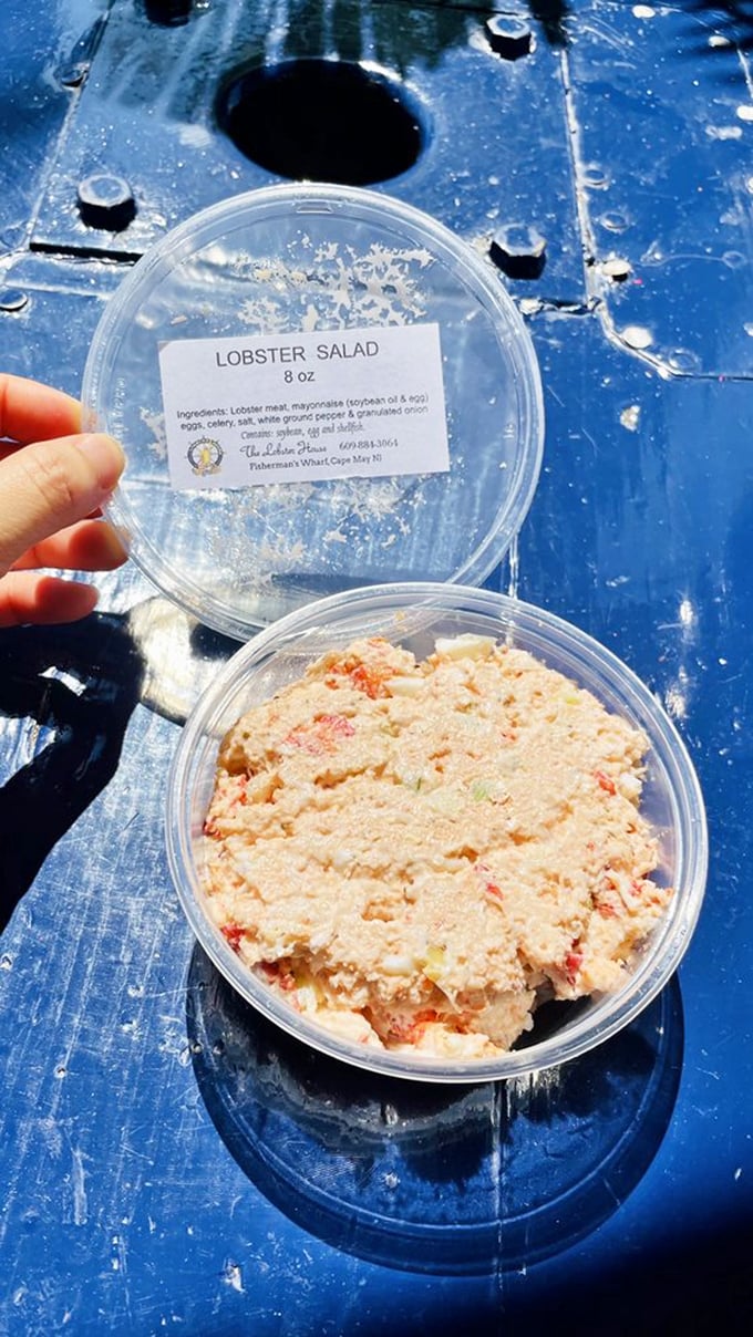 Lobster salad: where crustacean meets creation. It's like a beach vacation in every bite, minus the sand in your shorts.