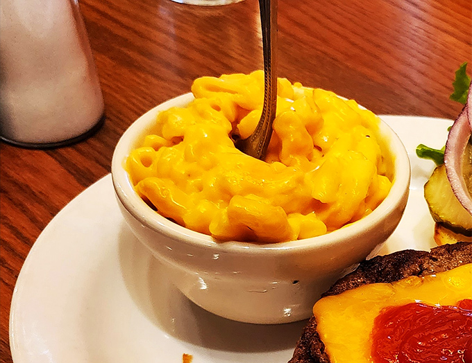 Warning: This mac and cheese may cause spontaneous happiness. Side effects include cheesy grins and an overwhelming desire for seconds.