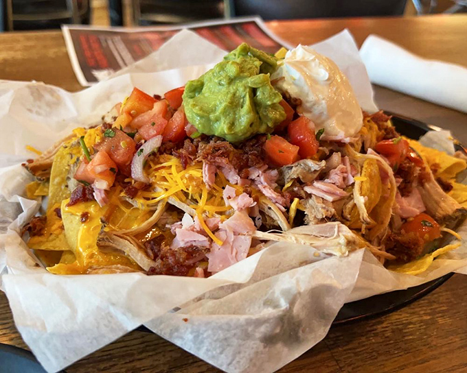 Nachos that could wake the dead! A mountain of crispy chips smothered in cheese and toppings &ndash; it's a fiesta in every bite.