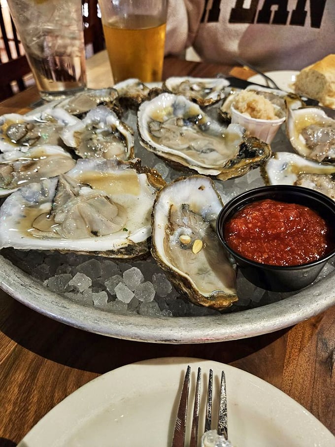 Oysters, oh my! These briny beauties are like nature's shot glasses, filled with a taste of the sea.
