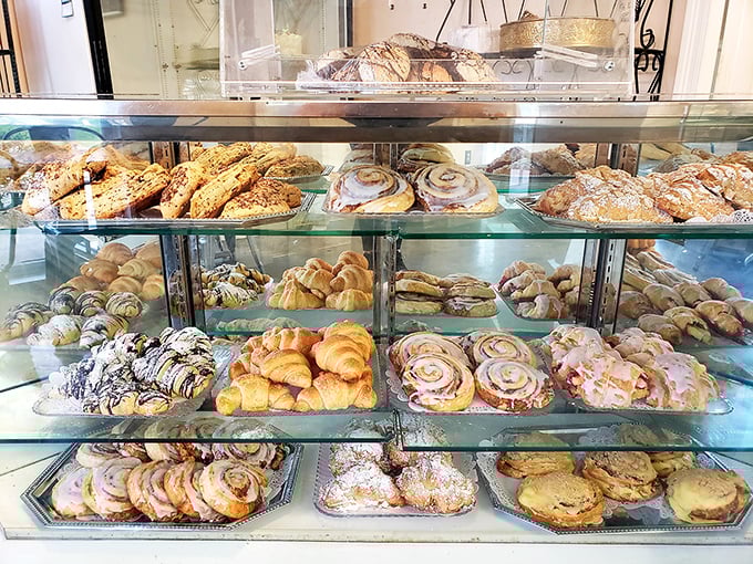 A pastry case that puts Fort Knox to shame! This treasure trove of treats is guarded by nothing but your willpower. Good luck with that!