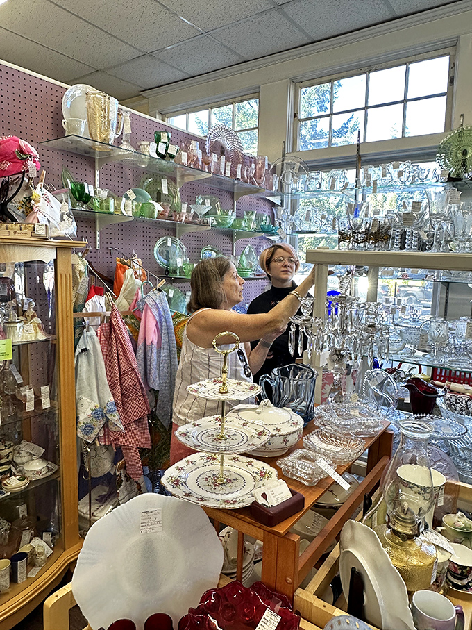 The real treasure hunters at work. These ladies could give Indiana Jones a run for his money when it comes to unearthing vintage gems.