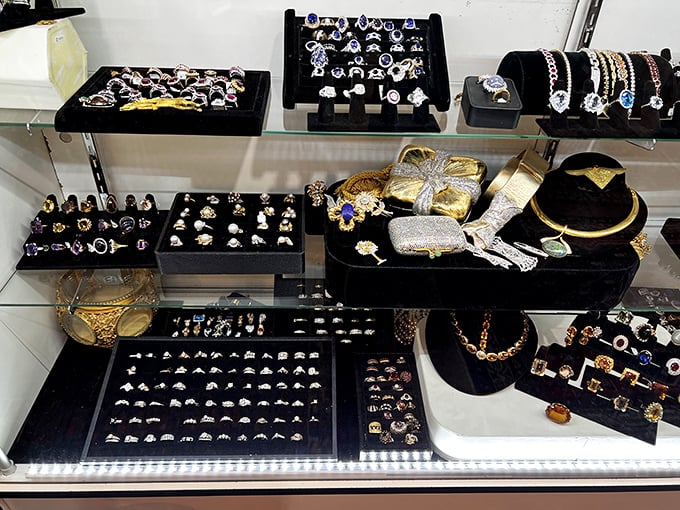 Sparkle central! This case is like a starry Alaskan night sky, but you can actually take these twinkling beauties home with you.