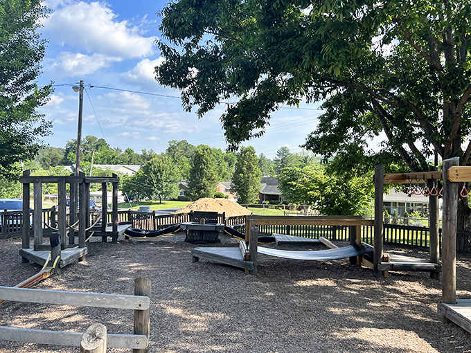 Swings, slides, and childhood dreams. This playground is where memories are made and energy is happily spent.