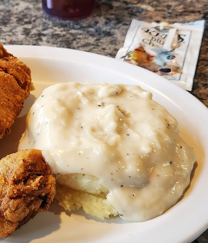 If clouds were made of potatoes and heaven's tears were gravy, they'd look exactly like this masterpiece. Worth every mile of the journey.