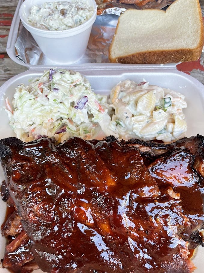 Holy smoke rings, Batman! These ribs are so tender, they practically fall off the bone with a stern look. Napkins required, bibs recommended.