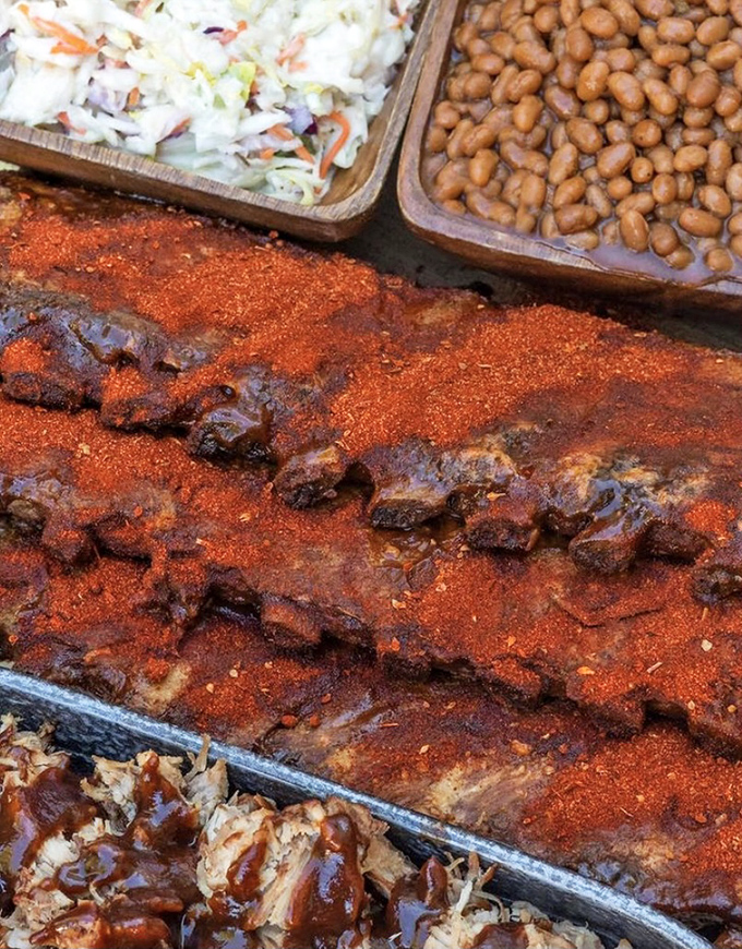 Rub-a-dub-dub, there's magic in that rub! Corky's ribs showcase a perfect marriage of spice and smoke, creating a flavor explosion.