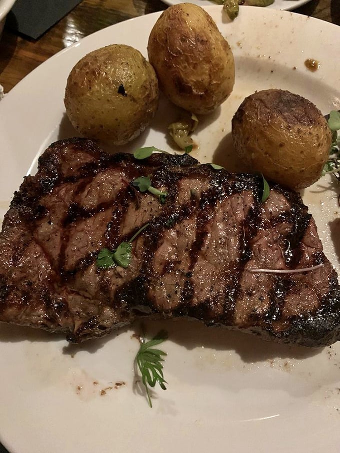 Steak and potatoes: the Fred Astaire and Ginger Rogers of the culinary world, dancing in perfect harmony on this plate.