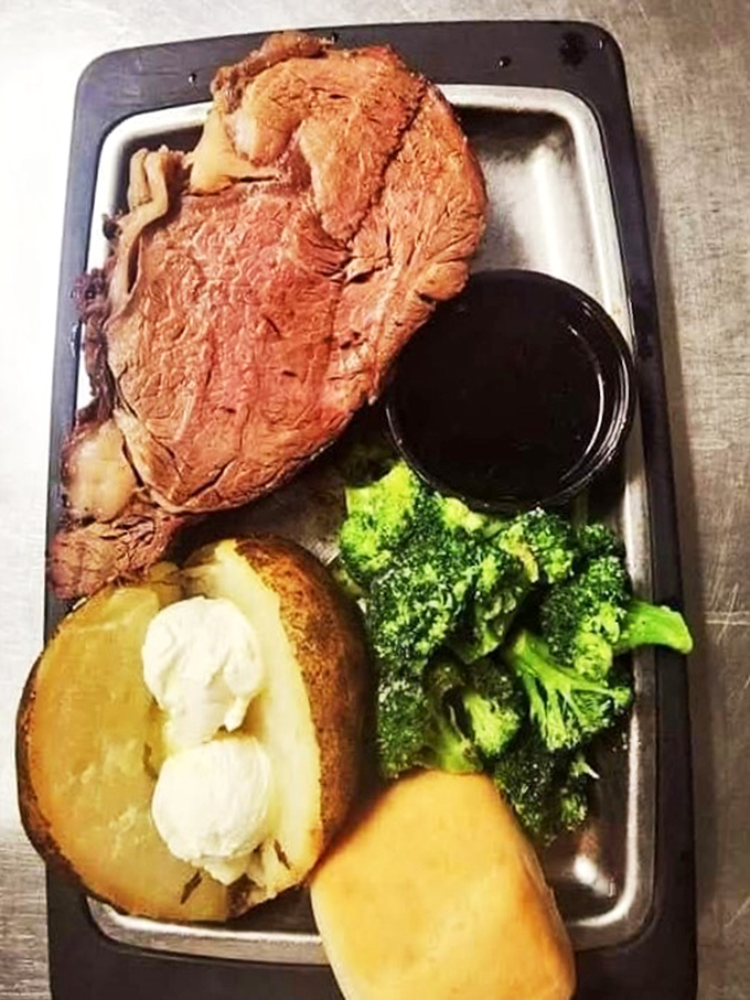 Smoke signals never looked so delicious. This prime rib, with its rosy center and savory crust, is the stuff of campfire legends.
