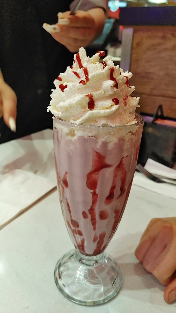 Strawberry fields forever? Nah, just a strawberry milkshake that'll make you forget about your diet faster than you can say "cheat day."