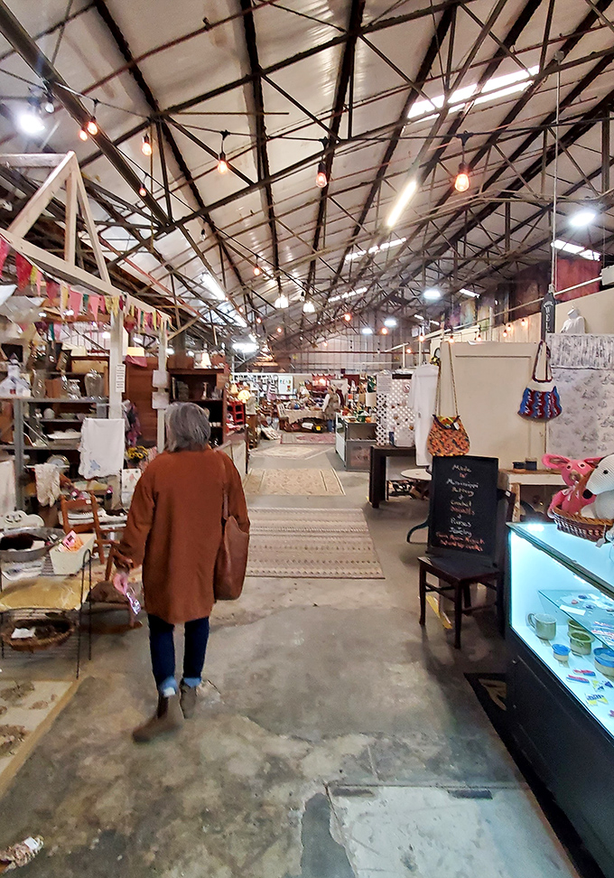 Treasure hunting is serious business. This shopper's on a mission &ndash; perhaps to find the perfect tchotchke or the world's comfiest cardigan.