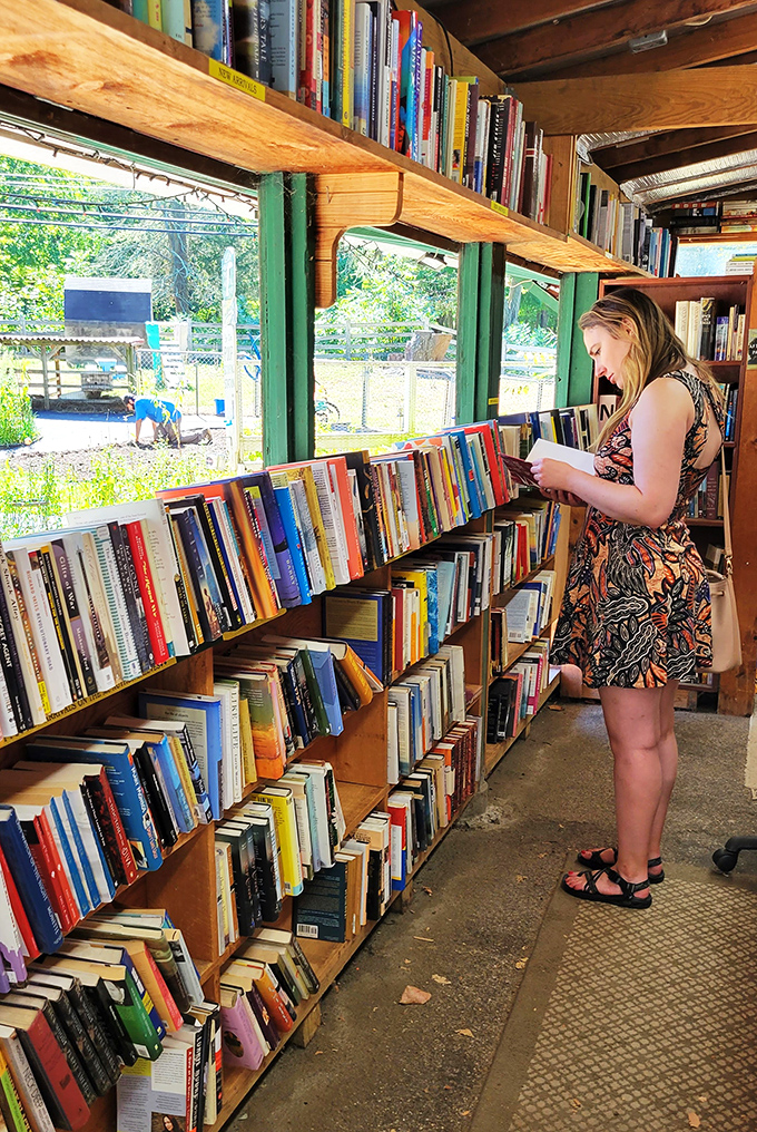 Lost in the stacks? This reader's found her happy place. It's like Where's Waldo, but instead of Waldo, you're searching for your next favorite book.