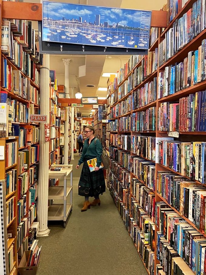 Lost in the stacks of possibility! This book lover's paradise invites you to wander, wonder, and perhaps stumble upon your next favorite read.
