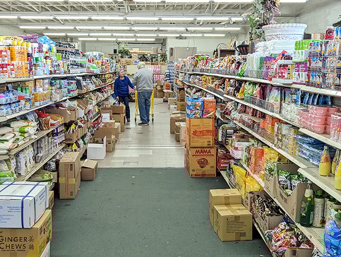 Bargain hunters in their natural habitat! Watch as they navigate the aisles with the skill of seasoned deal-seeking ninjas.