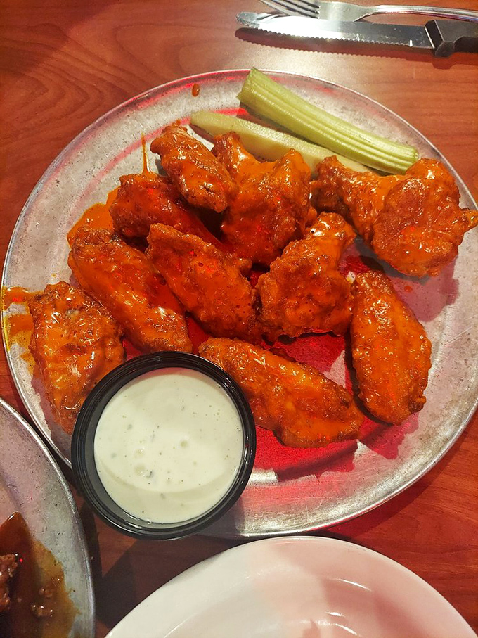 Classic buffalo wings, nature's perfect food. Crispy, saucy, and begging to be devoured &ndash; resistance is futile!