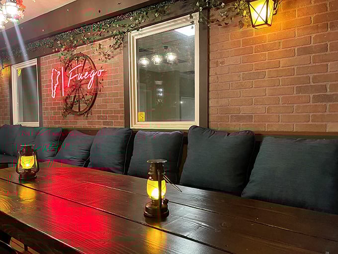 Fuego Argentinean Steakhouse: Where Hawaii meets Argentina in a sizzling tango of flavors! Cozy brick walls set the stage for a meat lover's paradise.