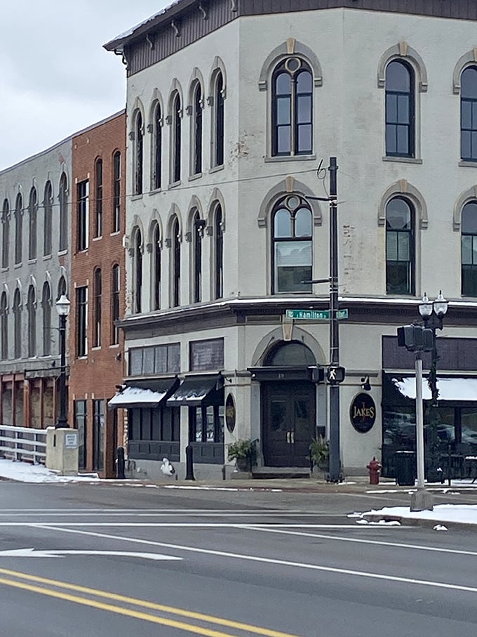 Jake's Old City Grill: Where history and hunger collide! This restored 19th-century building now houses some of Saginaw's finest cuts.