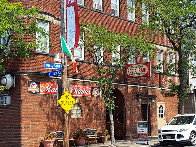 Mama Santa's: Cleveland's no-nonsense nonna of pizza. This brick-faced beauty has been telling it like it is, one delicious slice at a time, since before Instagram was a thing.